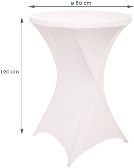 Tafelrok BRASQ voor statafel 80cm wit Ottos 2021